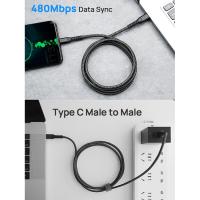 China 240W PD USB C to USB‑C Cable 5A Fast Charging Nylon Braided 480Mbps Data Sync for Laptop Phone for sale