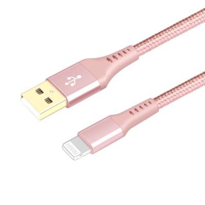 China USB‑A to Lightning Cable Nylon Braided 0.5M‑2M Multi‑Color Fast Charging & Data Transfer Cable for Apple for sale