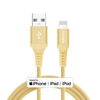 China MFi Certified iPhone Charger Cable, Nylon Braided Lightning Cable 2.4A Fast Charging USB Lightning Cord for iPhone iPad iPod for sale