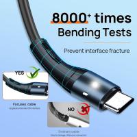 China 3A USB‑C Fast Charging Cable LED Light Up Braided Type‑C Charger Cord High Durability 480Mbps Data Sync for sale