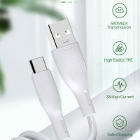 China 3A USB‑C Fast Charging Cable, QC3.0 Quick Charge TPE Skin‑Friendly Type‑C Data Cable, 480Mbps Data Transfer, 8000+ Bend Resistant Durable USB A to USB‑C Charger Cord for Android Phones for sale