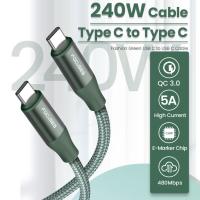 China 5A 240W PD 3.1 USB‑C Cable Nylon Braided E‑Marker Chip Fast Charge & 480Mbps Data Sync Cable for sale