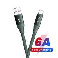 China 6A USB A to USB‑C Fast Charging Cable, TPE Soft Liquid Silicone Type‑C Data Cable QC3.0 Quick Charge Durable Anti‑Tangle USB‑C Charger Cord for sale