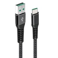 China 480Mbps Nylon Braided Charging Cable 5A USB C Cable Data Sync for sale