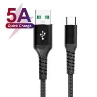 China 480Mbps Nylon Braided Charging Cable 5A USB C Cable Data Sync for sale