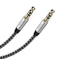 China 1M OEM Mobile Aux Cable 3.5 Mm Male To Male USB Car Aux Audio Cable for sale