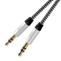 China 1M OEM Mobile Aux Cable 3.5 Mm Male To Male USB Car Aux Audio Cable for sale