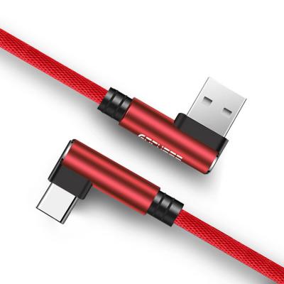 China FOCUSES Curve Port USB 2.0 Type C Cable Right Angled USB C Cable for sale
