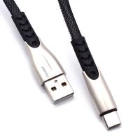 China Fast Charge Data Cable USB 2.0 Type C Cable Zinc Alloy And Denim Body USB C Cable for sale