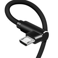 China 3A Micro USB Data Transfer Cable 90 Degree 3ft Micro USB Cable for sale