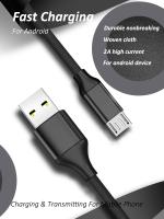 China OEM Nylon Braided 6ft Micro USB Charging Cable For Android Phone for sale