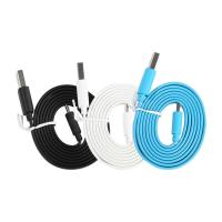 China 1M 2.4A Micro USB Data Transfer Cable Flat USB Charging Cable for sale