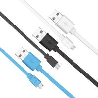 China 1M 2.4A Micro USB Data Transfer Cable Flat USB Charging Cable for sale