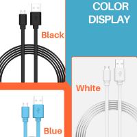 China 1M 2.4A Micro USB Data Transfer Cable Flat USB Charging Cable for sale