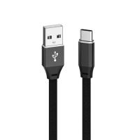 China Flat Braided USB 2.0 Type C Cable OEM 3A Fast Charging Cable for sale