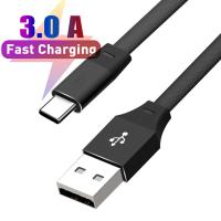 China Flat Braided USB 2.0 Type C Cable OEM 3A Fast Charging Cable for sale