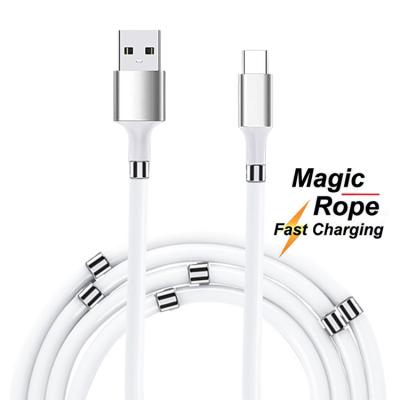 China Fast Charging 2.4A USB 2.0 Type C Cable 3ft USB C Magnetic Data Cable for sale