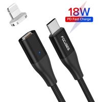 China Fast Charging PD 18W Magnetic USB Charging Cable LED Magnetic USB Cable for sale