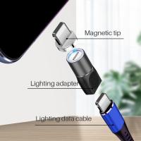 China 2.4A Magnetic OTG Cable Data Sync Transfer Durable 3 In 1 OTG Adapter for sale
