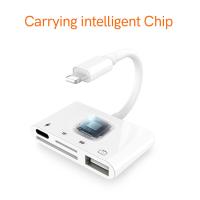 China 4 In 1 ABS OEM USB 2.0 OTG Adapter Lighting Camera Connection Kit for sale