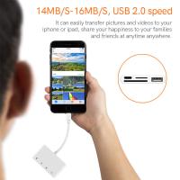China 4 In 1 ABS OEM USB 2.0 OTG Adapter Lighting Camera Connection Kit for sale