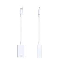 China White OEM USB OTG Cable Adapter ROHS USB To Lightning OTG Cable for sale