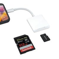 China OEM USB OTG Cable Adapter Multi Port OTG Cable With SD TF Card Reader for sale