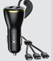 China Dual USB Ports 5V 2.4A Universal Phone Charger 3 In 1 Phone Charger for sale