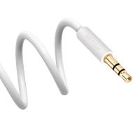 China Metallic Protective Stereo Aux Cable Gold Plated 3.5 Mm Audio Aux Cable for sale
