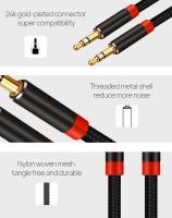 China Focuses 3ft Stereo Aux Cable 3.5 Mm Male To Male Stereo Audio Aux Cable for sale
