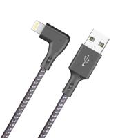 China L Shape USB Lightning Charging Cable PD 18Watt 90 Degree USB To Lightning Cable for sale