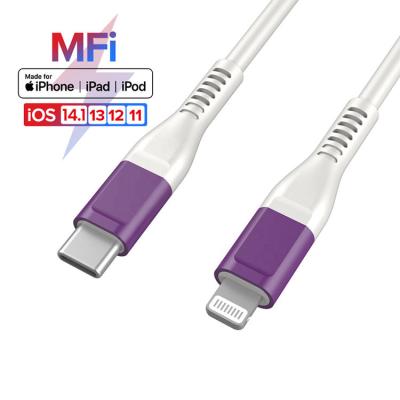China Fast Charging USB Type C To Lightning Cable 3ft 6ft 9ft Support Power Deliver for sale