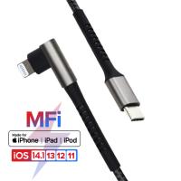 China C94 90 Degree USB Lightning Charging Cable IPhone 12 Mini Pro Max 11 for sale