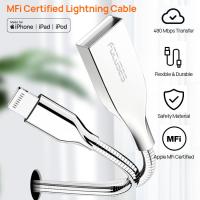 China 3FT 6FT 10FT MFI Lightning Cable All Metal Fast Charging Compatible Apple for sale