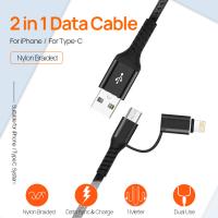 China PD 18W Fast Charger Lightning Cable 2 In 1 USB Data Transmission for sale