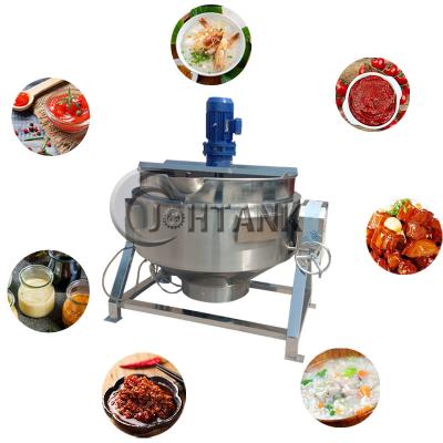 China Stainless Steel Double Jacketed Kettle Cooking Kettle With Mixer for sale