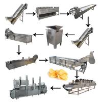 China Potato Crisp Chips French Fries Manufacturing Machine 500kg/h for sale