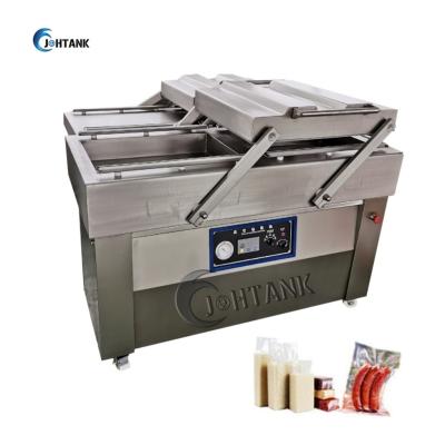 China Food Vegetables Rice Dual Chamber Vacuum Sealer Machine 1.5KW for sale
