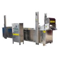 China Snacks Continuous Frying Machine For Broiler Wing Chicken Cutlet Steak Fried Shrimp Balls for sale