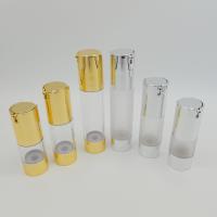 China Factory Price Shiny Silver Color 15ml, 30ml, 50ml Skincare Packaging Luxury Airless Bottle 2022 for sale