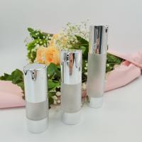China Factory Price Shiny Silver Color 15ml, 30ml, 50ml Skincare Packaging Luxury Airless Bottle 2022 for sale