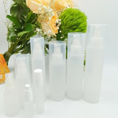 China Frosted Plastic Cosmetic Bottle Set 5ml 10ml 15ml 50ml 100ml For Skin Care Packaging for sale
