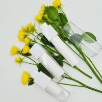 China Rotary Square Airless Bottle 15ml 30ml 50ml Double Wall Silk Screening Matte Packaging Bottle for sale