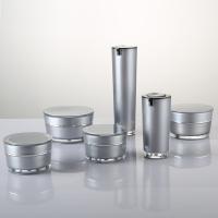 China 15g 30g 50g 75g Luxury Round bevel shape Empty Acrylic Cream Jar Cosmetic Packaging For Cosmetic With Lid for sale