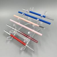 China Delicate Triangle Eyebrow Pencil 146mm 7mm ABS Double Head Eye Makeup Container With Brush for sale