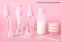 China Pump Spoon Dropper Funnel Customized PVC Wash Bag For Cream Jar Travel Spray Bottle for sale