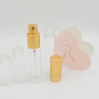 China 10ml 15ml 20ml 25ml 30ml Tube Glass Bottle With Aluminum Perfume Sprayers for sale