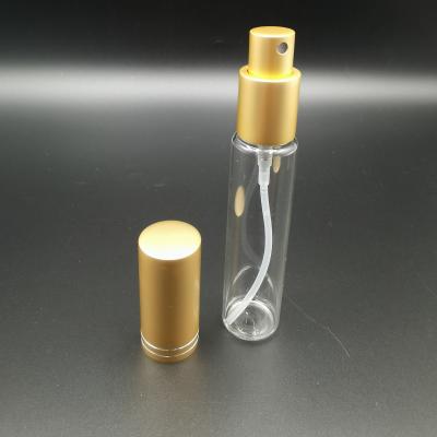 China 10ml 15ml 20ml 25ml 30ml Tube Glass Bottle With Aluminum Perfume Sprayers for sale