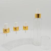 China 24/410 PP Cream Pump Dispenser Gold Shiny Aluminum Cover for sale