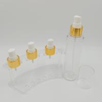 China 24/410 PP Cream Pump Dispenser Gold Shiny Aluminum Cover for sale